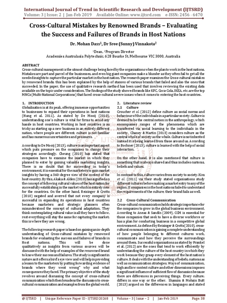 Cross-Cultural Mistakes by Renowned Brands - Evaluating The Success and ...