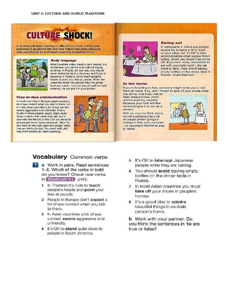 Unit 2: Customs and World Traditions | PDF | Law | Science & Mathematics