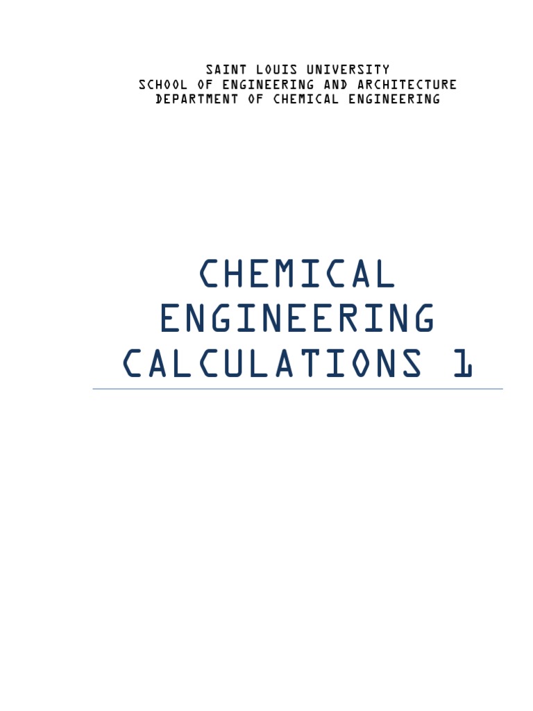 Chemical Engineering Calculations 1 | PDF | Nitric Acid | Distillation