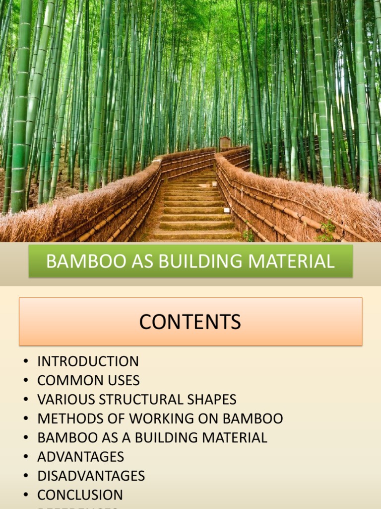 Bamboo As Building Material | PDF | Bamboo | Wall