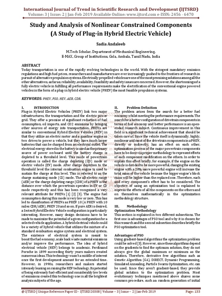 Study and Analysis of Nonlinear Constrained Components A Study of Plug ...