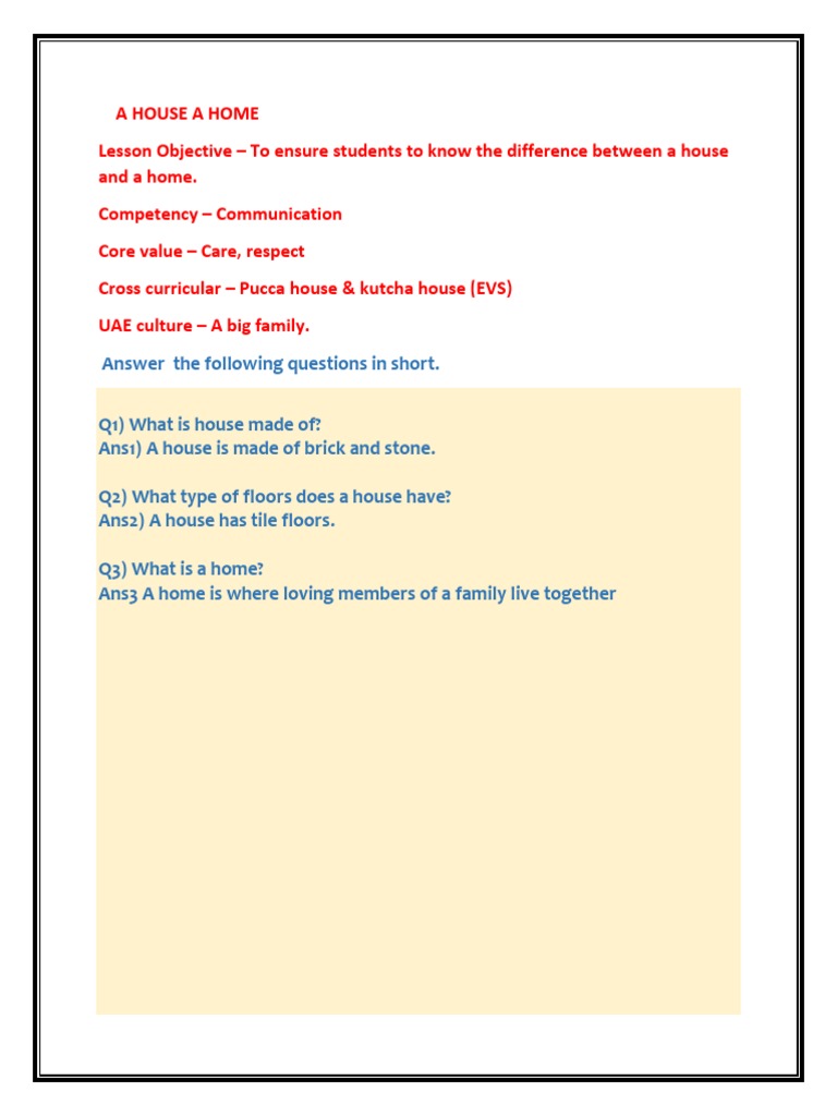 A House A Home | PDF