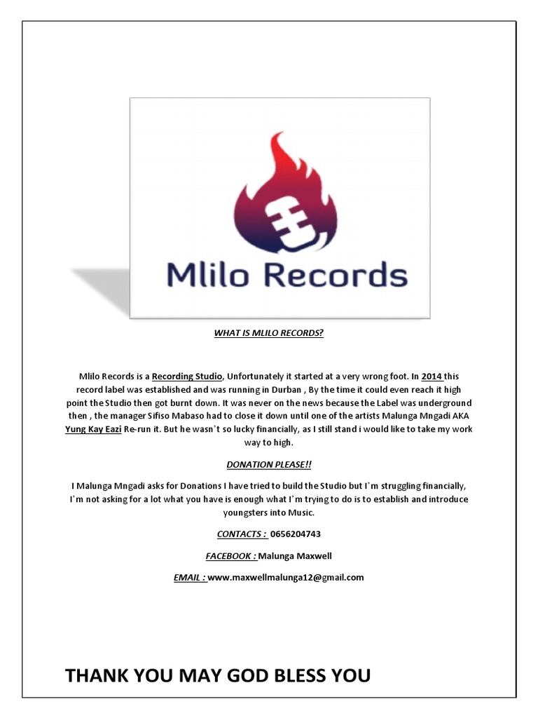 Support Mlilo Records' Revival | PDF