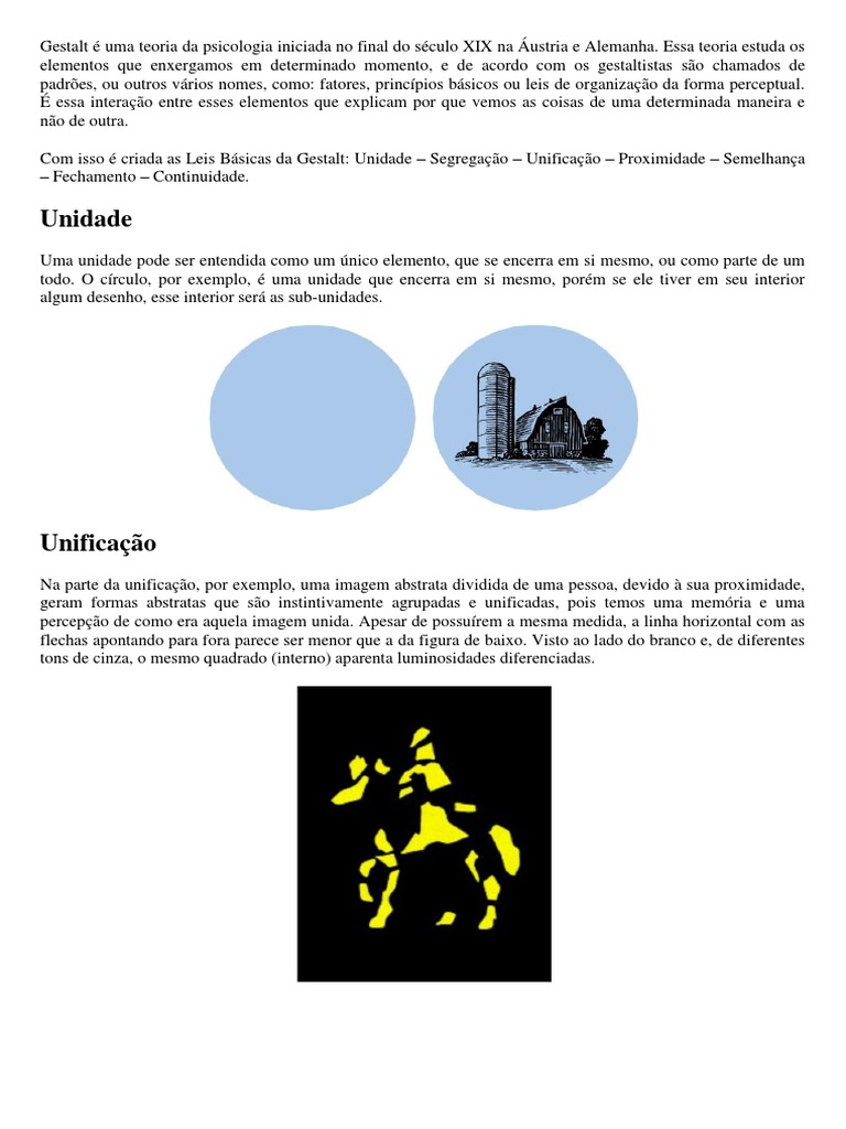 Teoria de Gestalt | PDF | Percepção | Cor