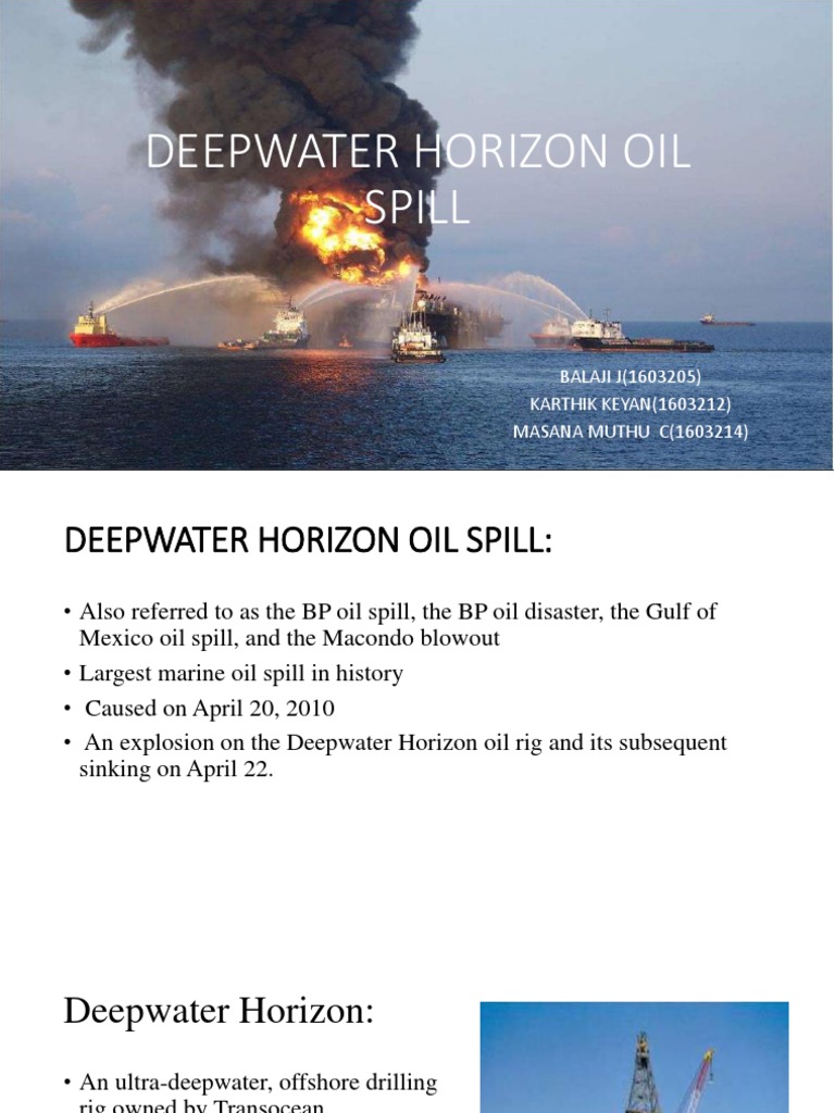 Deepwater Horizon Oil Spill Overview | PDF | Deepwater Horizon ...