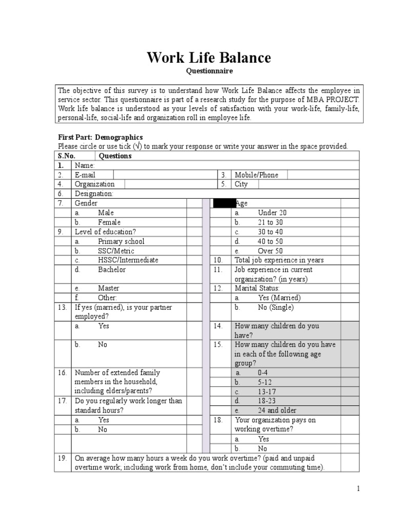 Work Life Balance | PDF | Work–Life Balance | Telecommuting