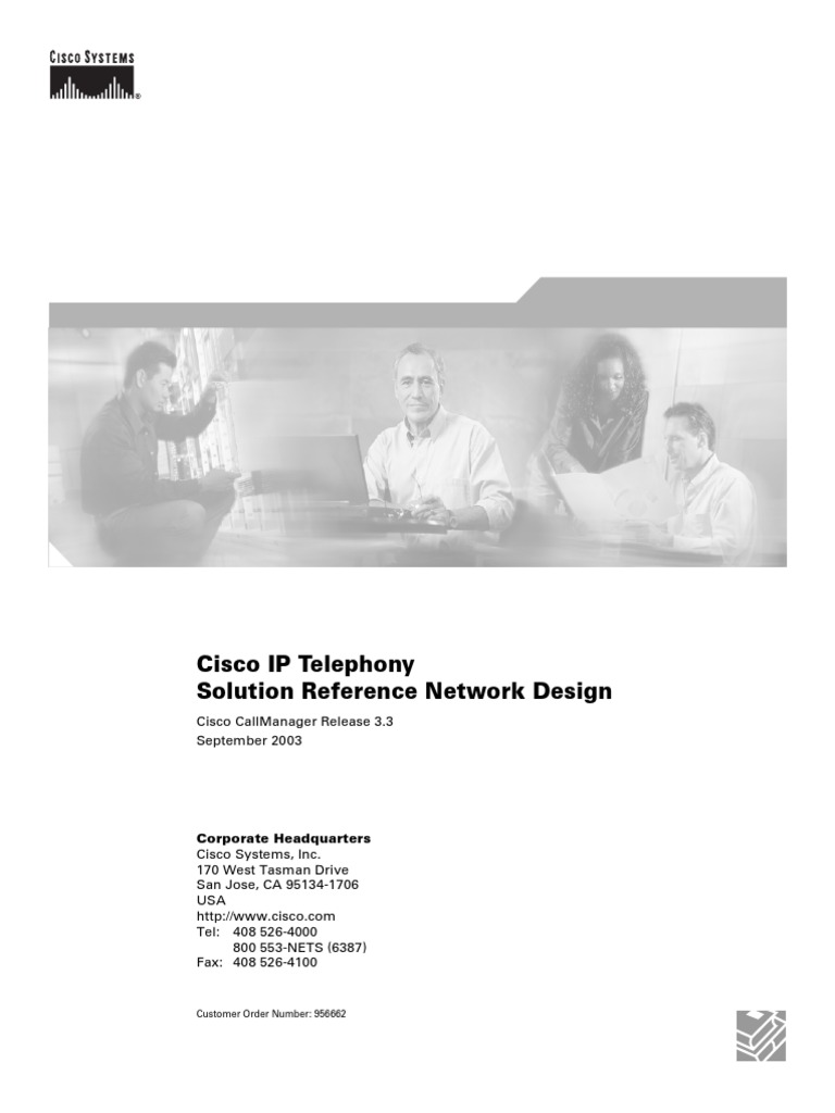 Cisco IP Telephony Solutions Reference Network Design | PDF | Voice ...