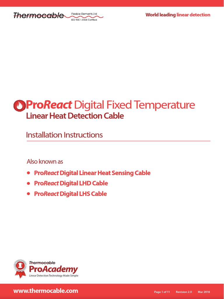 ProReact Digital LHD Installation Instructions | PDF | Electrical Wiring | Electricity