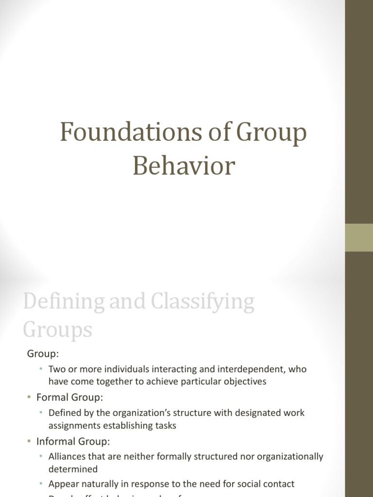 Foundations of Group Behavior | Download Free PDF | Conformity ...