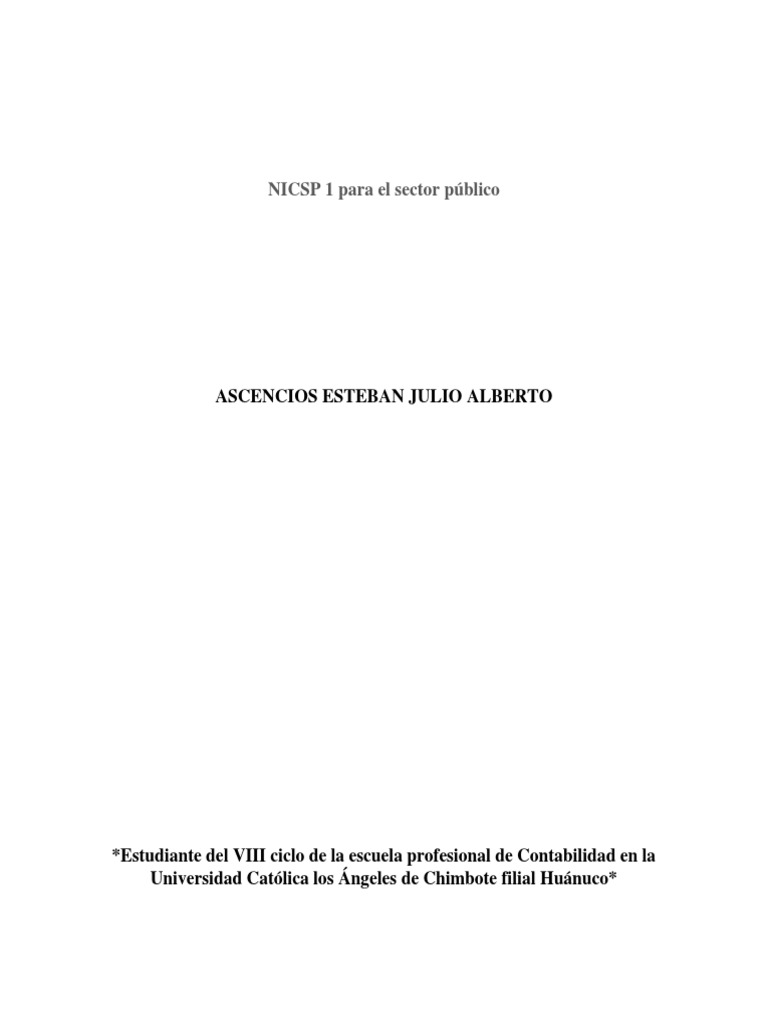 NICSP 1 para El Sector Público | PDF | Contabilidad | Contabilidad y ...