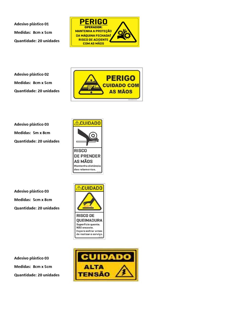 Adesivos Segurança | PDF