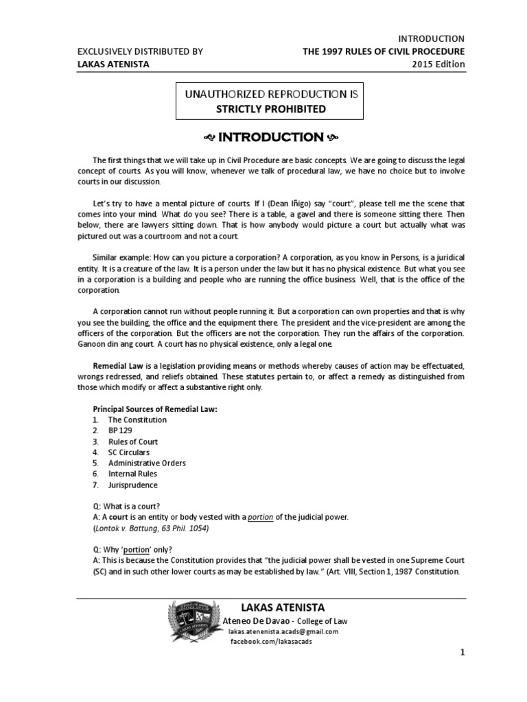 1 INTRODUCTION P 1-10 | PDF | Superior Court | Writ