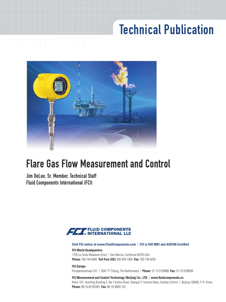 Flare Gas Flow Measurement and Control | PDF | Flow Measurement ...