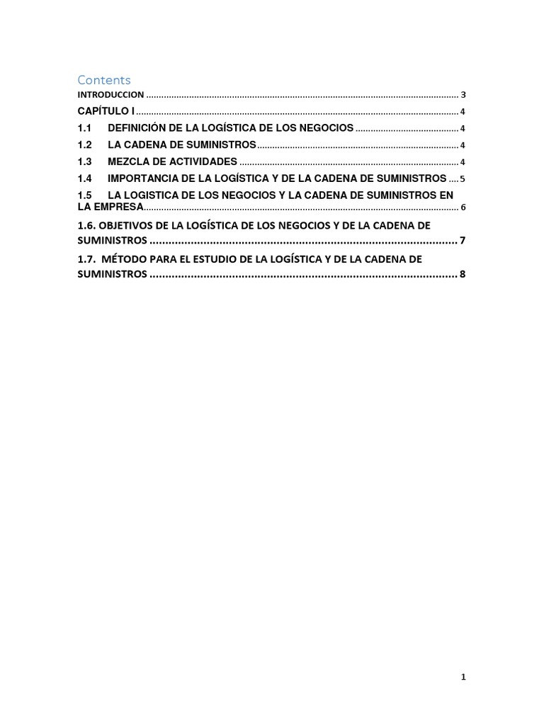 Capitulo 1 Logistica | PDF | Logística | Inventario