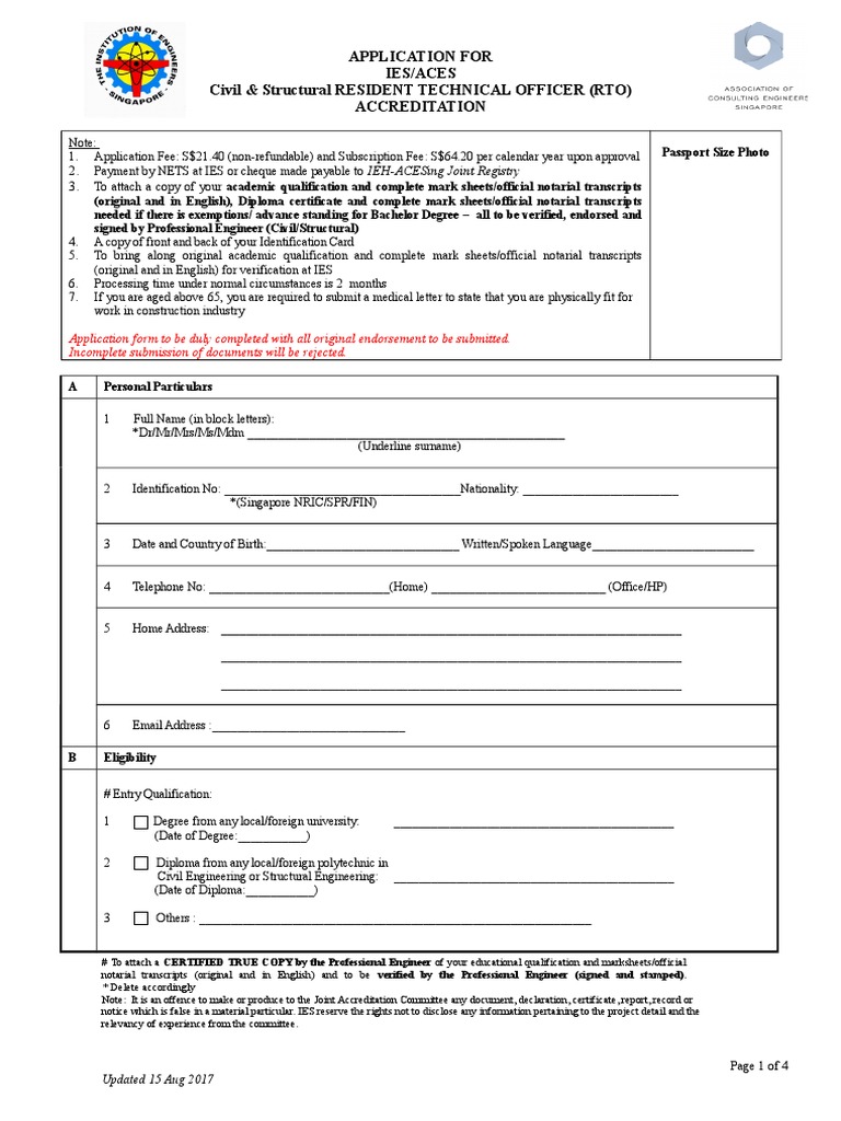 RTO New Application Form | PDF | Diploma | Engineer