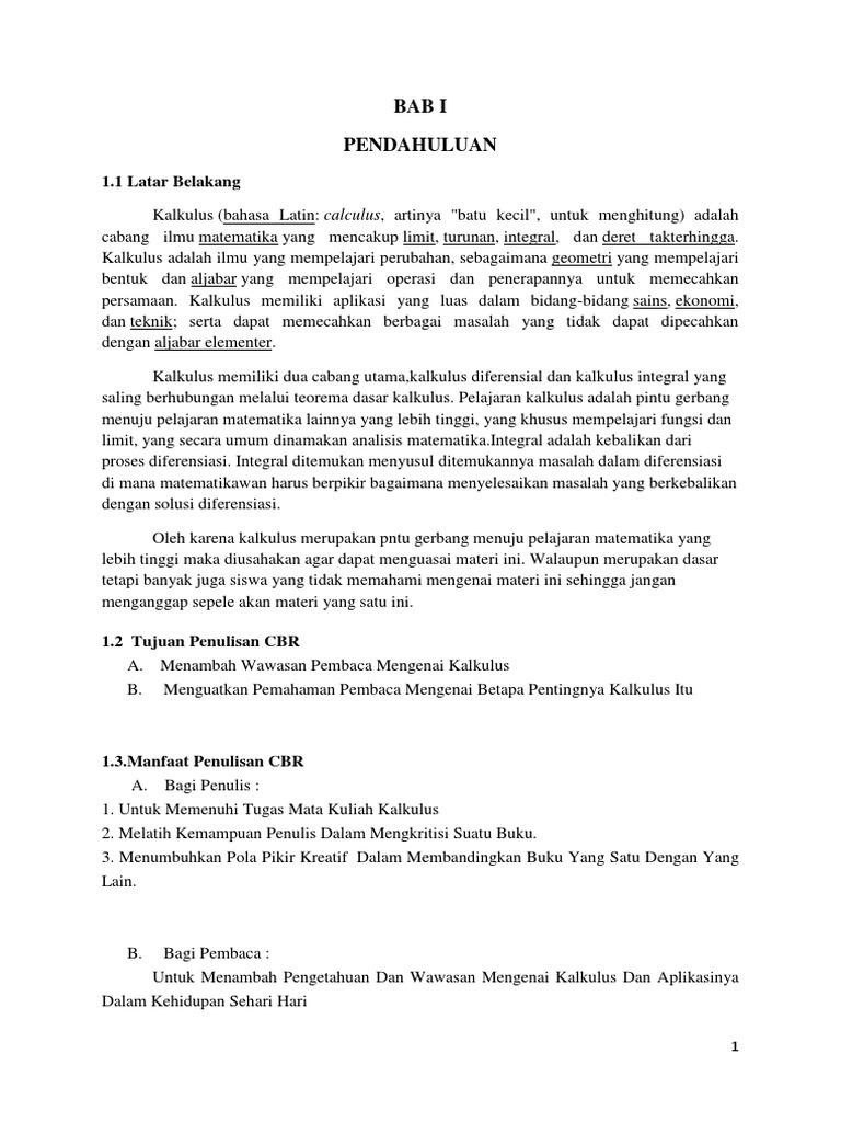CBR Kalkulus Integral | PDF