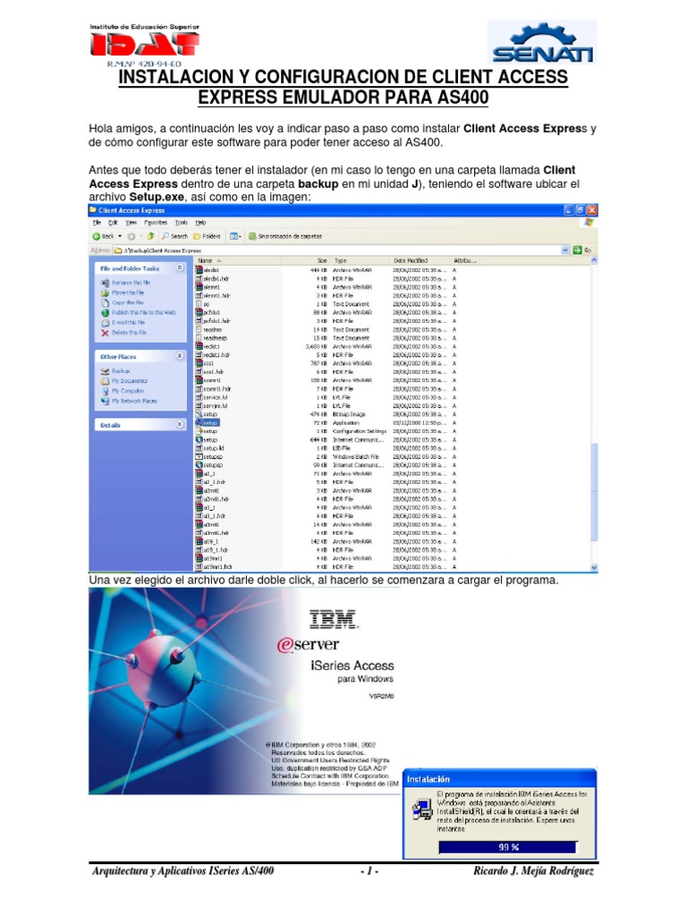 Instalacion y Configuracion de Client Access Express | PDF | Ventana ...