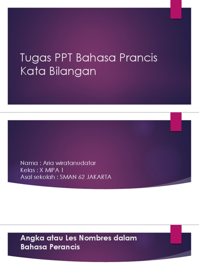 Angka Unik Bahasa Prancis | PDF