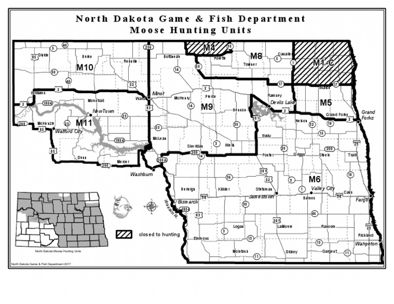 North Dakota Moose Hunting Units Guide | PDF