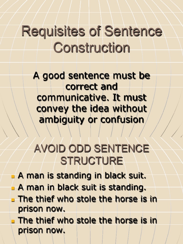 Requisites of Sentence Construction | PDF | Sentence (Linguistics ...