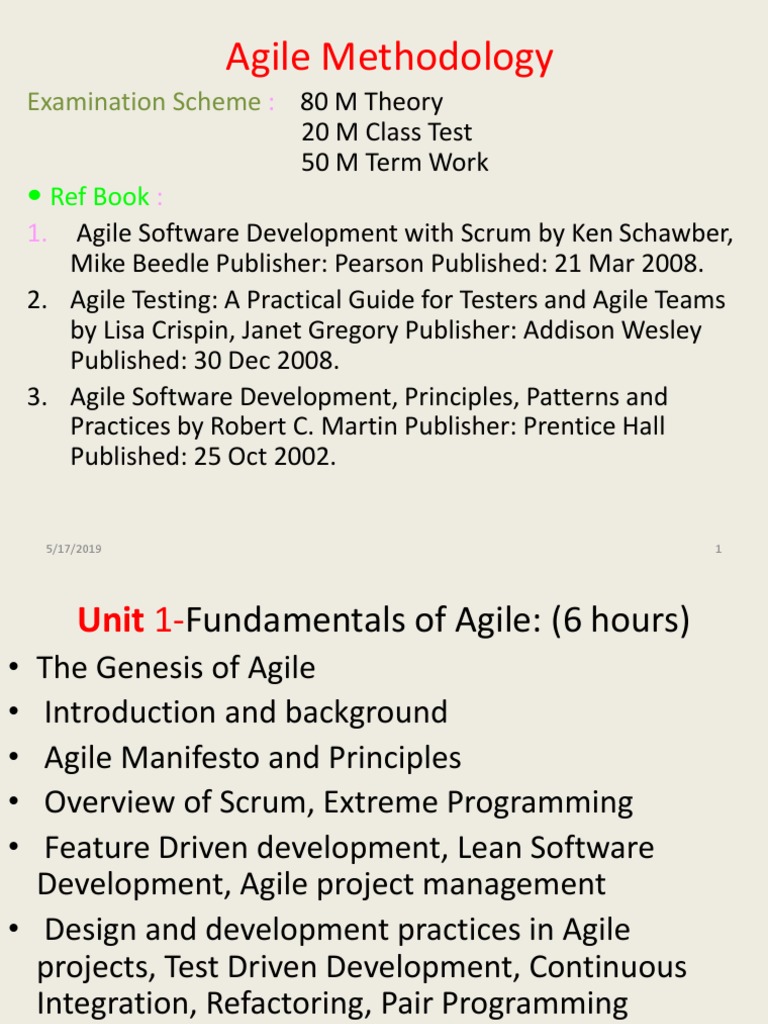Agile Unit I | PDF | Agile Software Development | Software Development Process