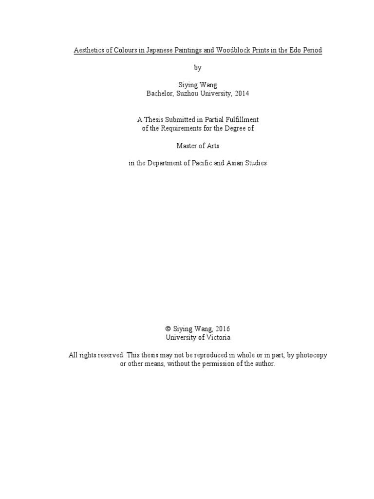 Wang Siying MA 2016 PDF | PDF | Ukiyo E
