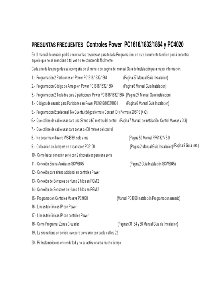 ManualProgramacion PC1616 PC1832 PC1864 | PDF | Voz sobre IP | Bienes ...