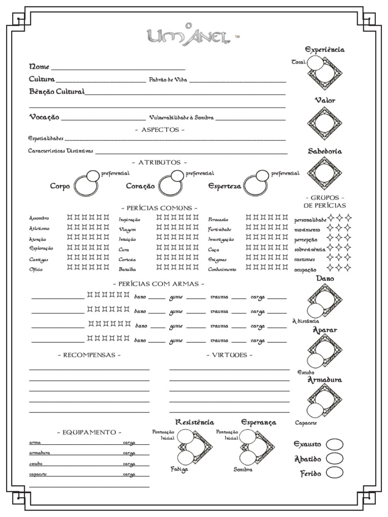 Character Profile: A Detailed Documentation of Skills, Attributes, and ...