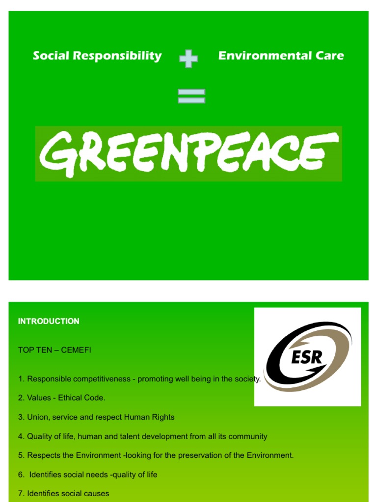 Greenpeace | PDF | Natural Environment | Nature