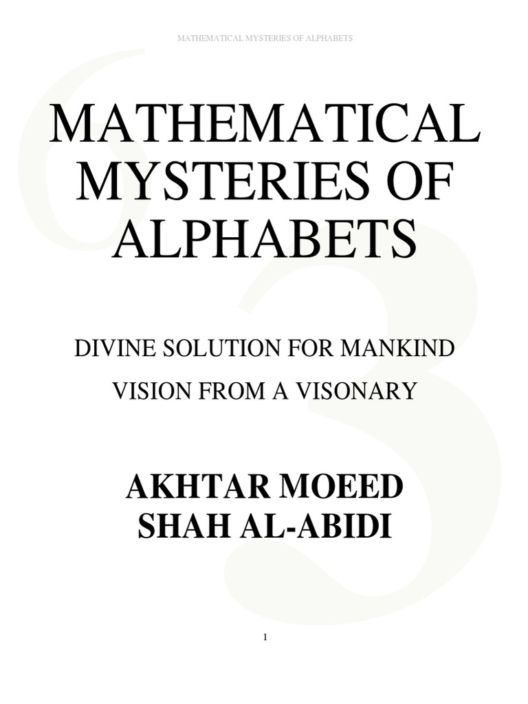 Mathematical Mysteries of Alphabets Version 2 PDF | PDF | Muhammad | God