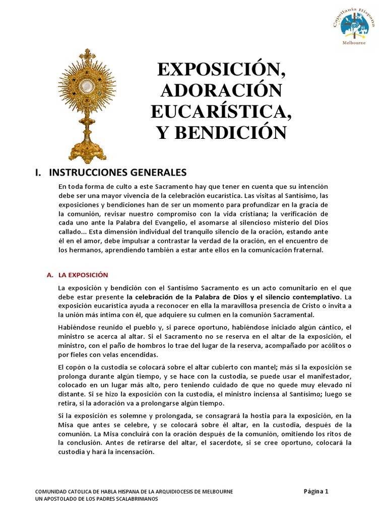 Hora Santa - Adoración Eucarística | PDF | eucaristía | Misa (liturgia)
