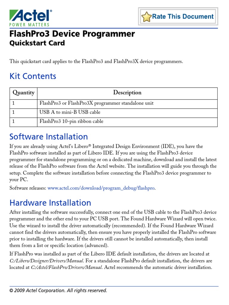 FlashPro3 QS | PDF | Device Driver | Integrated Development Environment