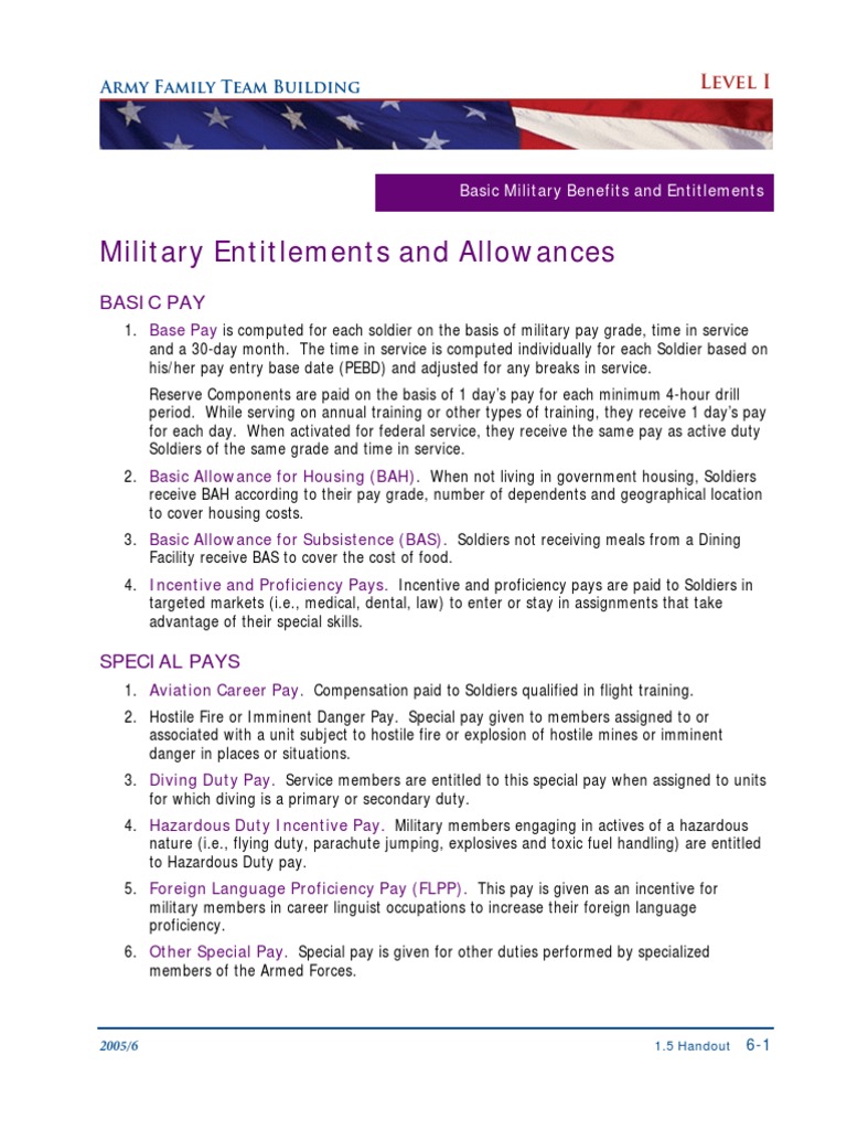 Army Family Benefits and Entitlements | PDF | Government | Armed Conflict