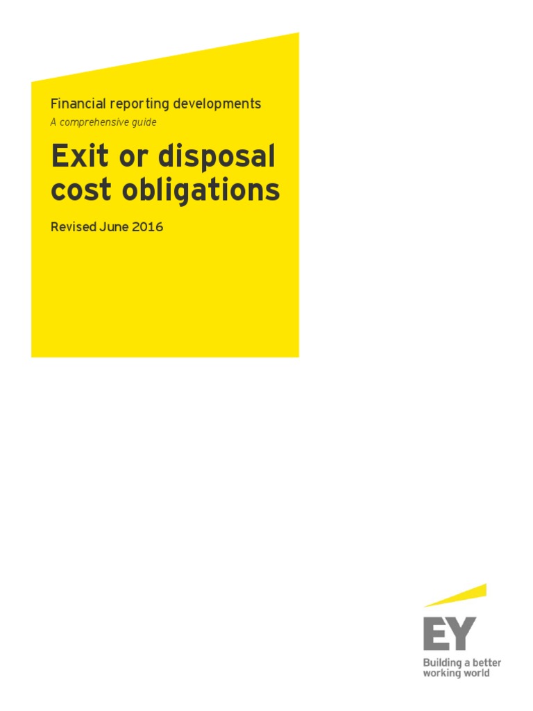 Exit Costs Provisions | PDF | Fair Value | Present Value