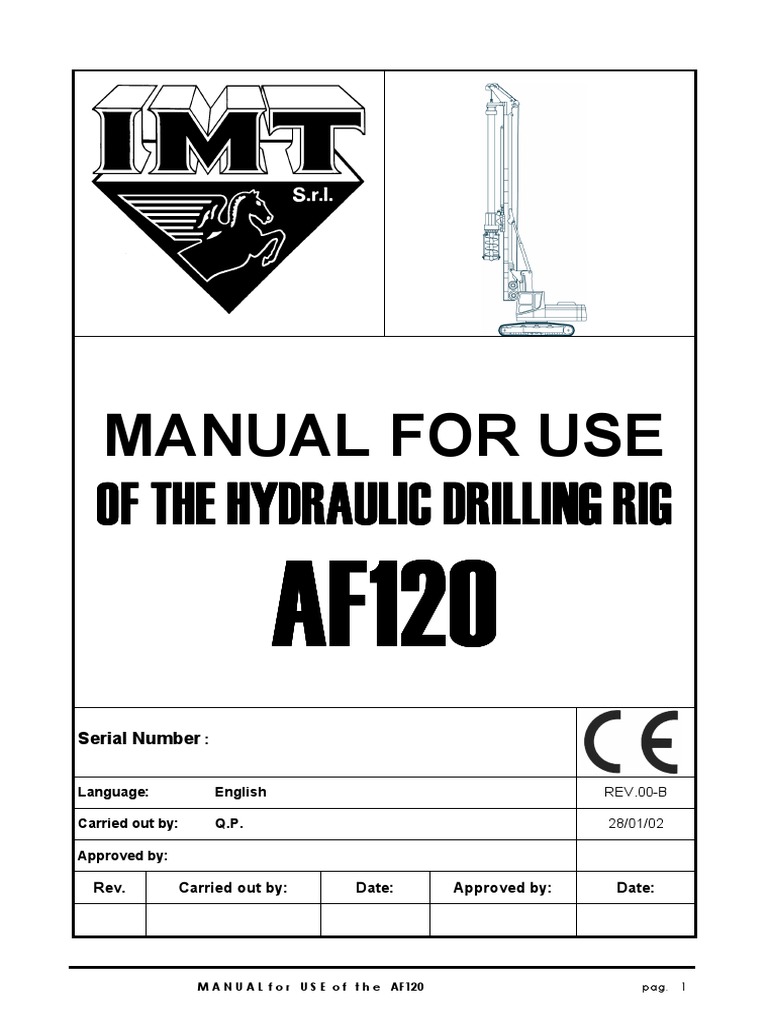 AF120 IMT Piling Rig Agip PDF | PDF | Drilling Rig | Machines
