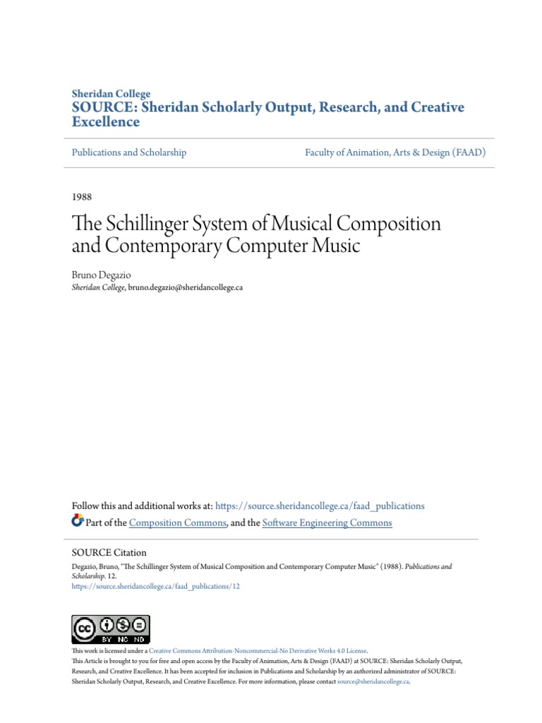 The Schillinger System of Musical Composition and Contemporary Co PDF ...