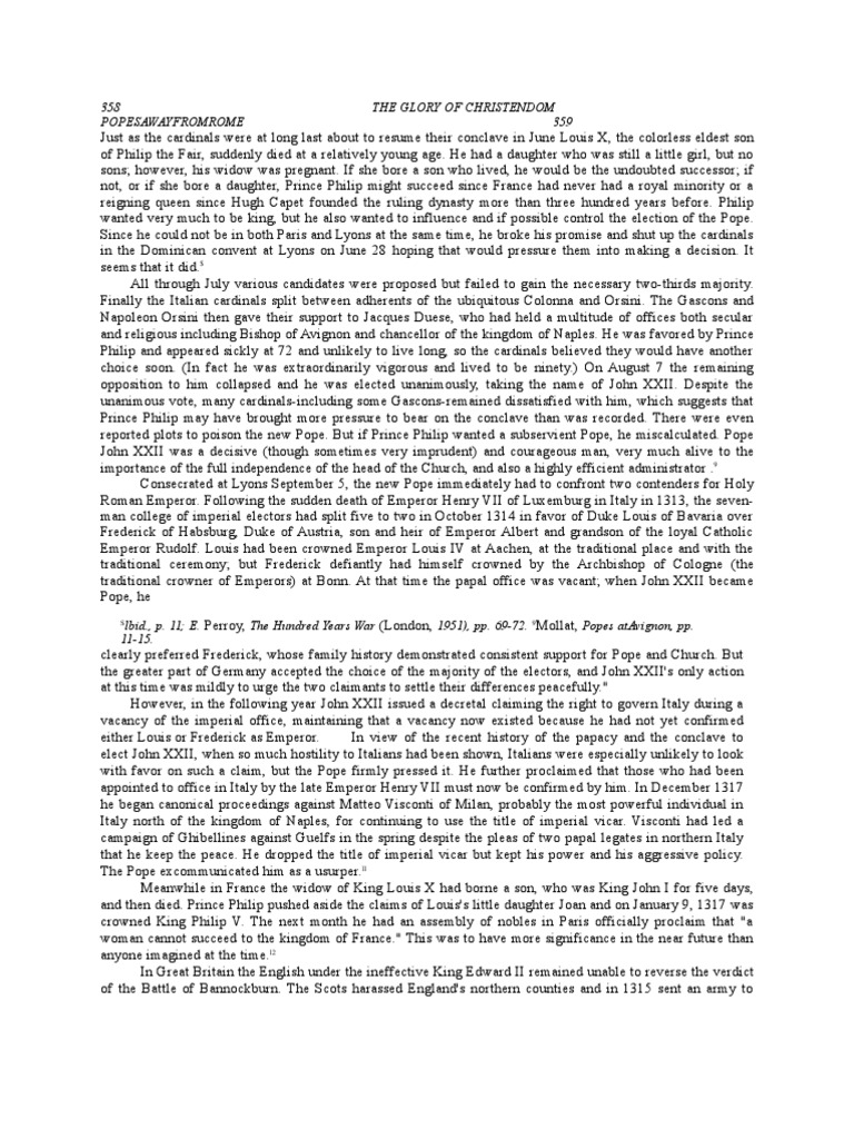 The Election of Pope John XXII | PDF | Holy Roman Emperor | Holy Roman ...