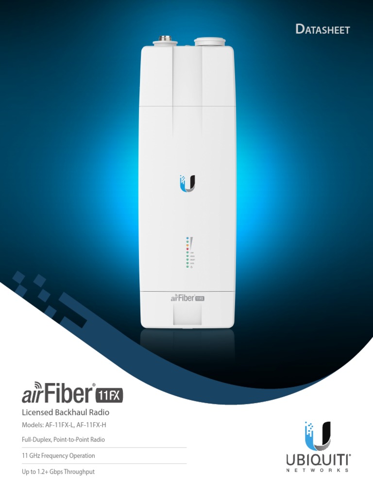 AirFiber AF-11FX DS | PDF | Duplex (Telecommunications) | Antenna (Radio)