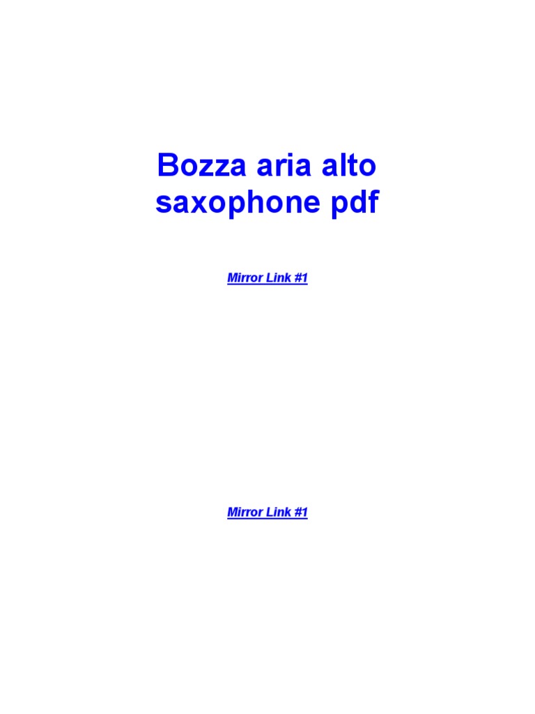 Bozza Aria Alto Saxophone PDF | PDF | Microsoft Windows | Computing Platforms
