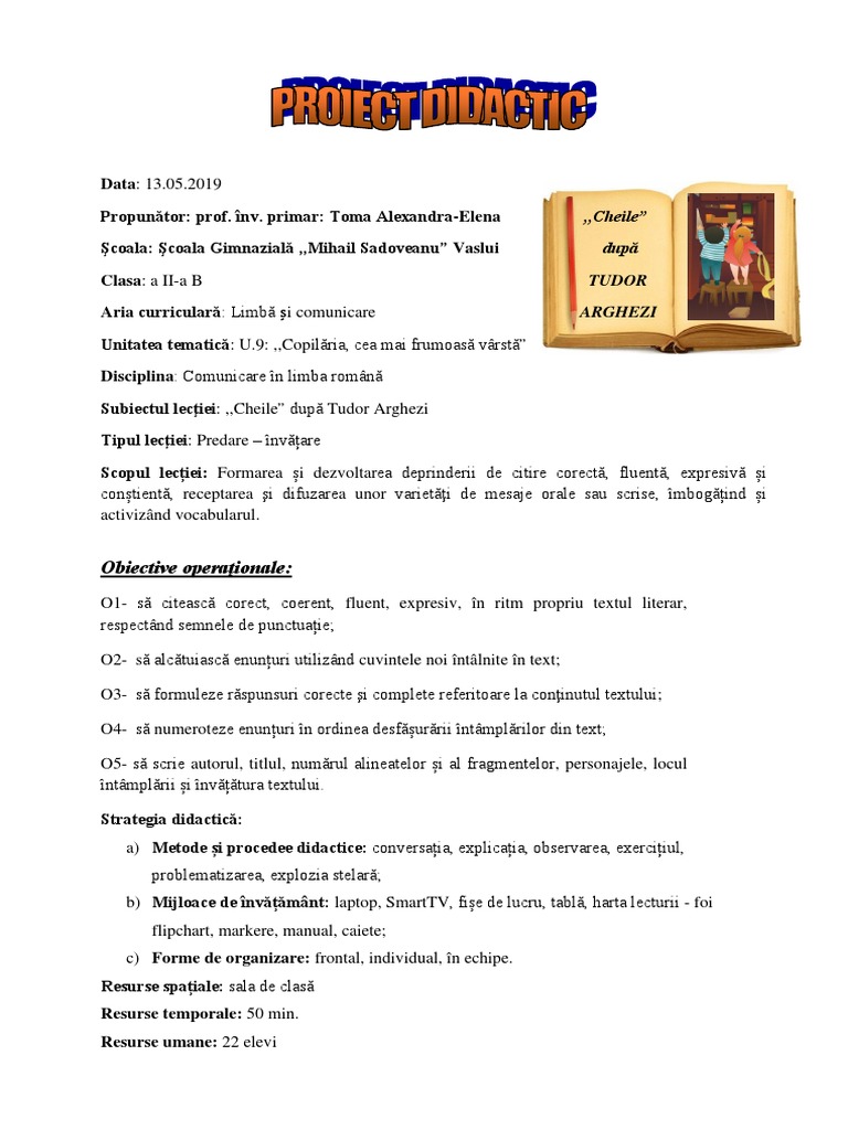 PROIECT DIDACTIC CLR (Repaired) | PDF