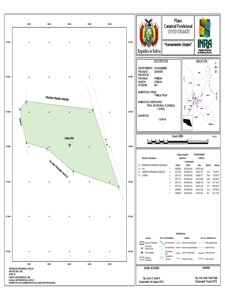 Mapa Chiñata Cbba | PDF | Enseñanza de matemática | Naturaleza