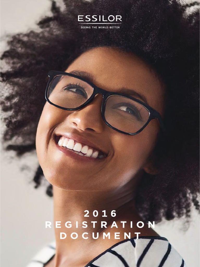 2016 Registration Document Essilor-E-Accessible PDF | PDF | Glasses ...