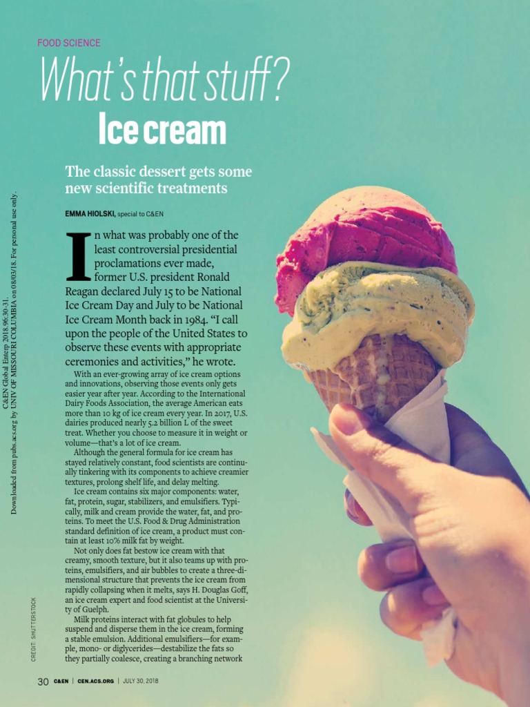 Ice Cream Science Unveiled | PDF | Ice Cream | Freezing
