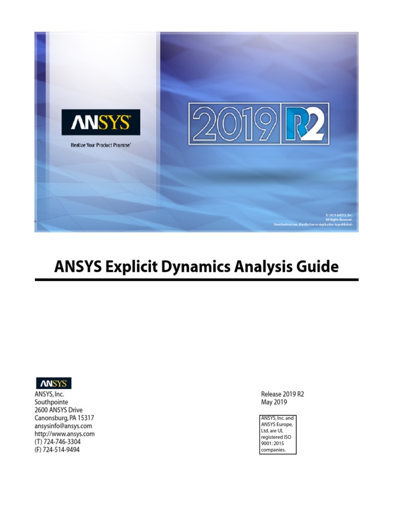 Ansys Explicit Dynamics Analysis Guide Pdf Pdf Trademark License