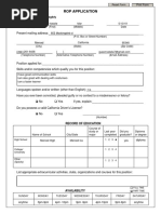 California Personnel Record Form LIC 501 | PDF | Driver's License ...