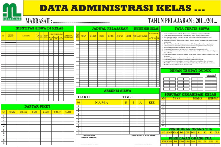Data Administrasi Kelas A2 PDF | PDF