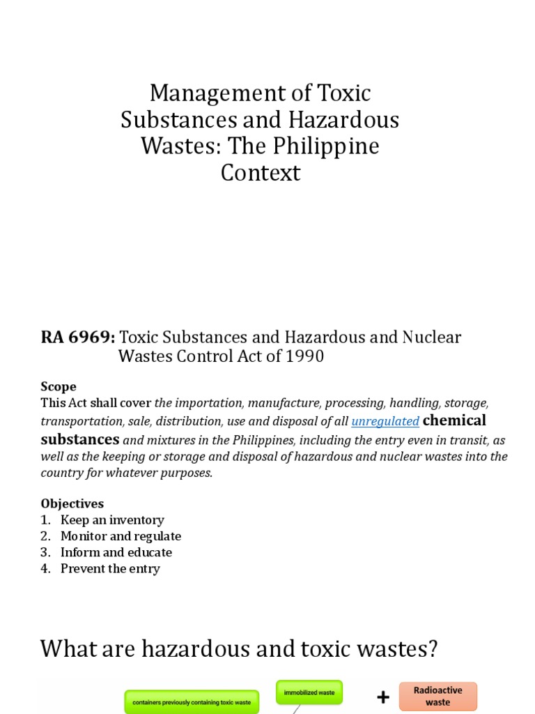 Philippine Hazardous Waste Management Guide | PDF | Radioactive Waste ...