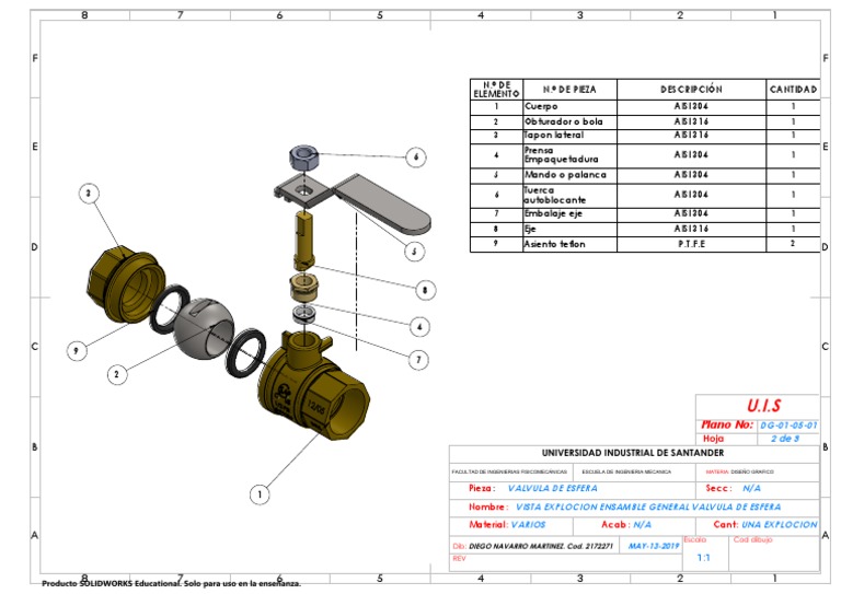 Vistas Explosionada | PDF | Ingeniería mecánica | Ingeniería