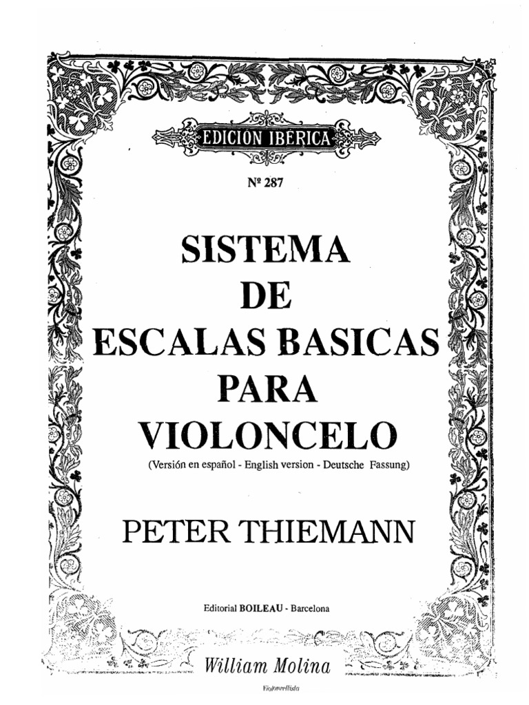 Escalas Basicas para Violoncello | PDF