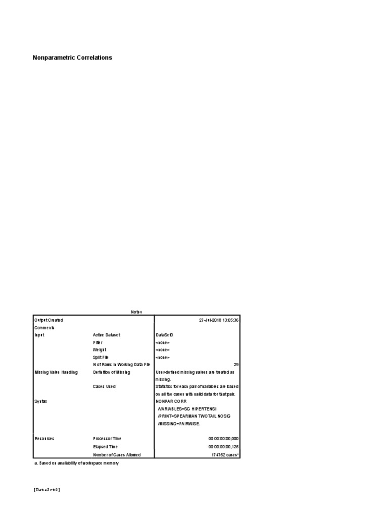 Nonparametric Correlations | PDF | Errors And Residuals | Regression Analysis